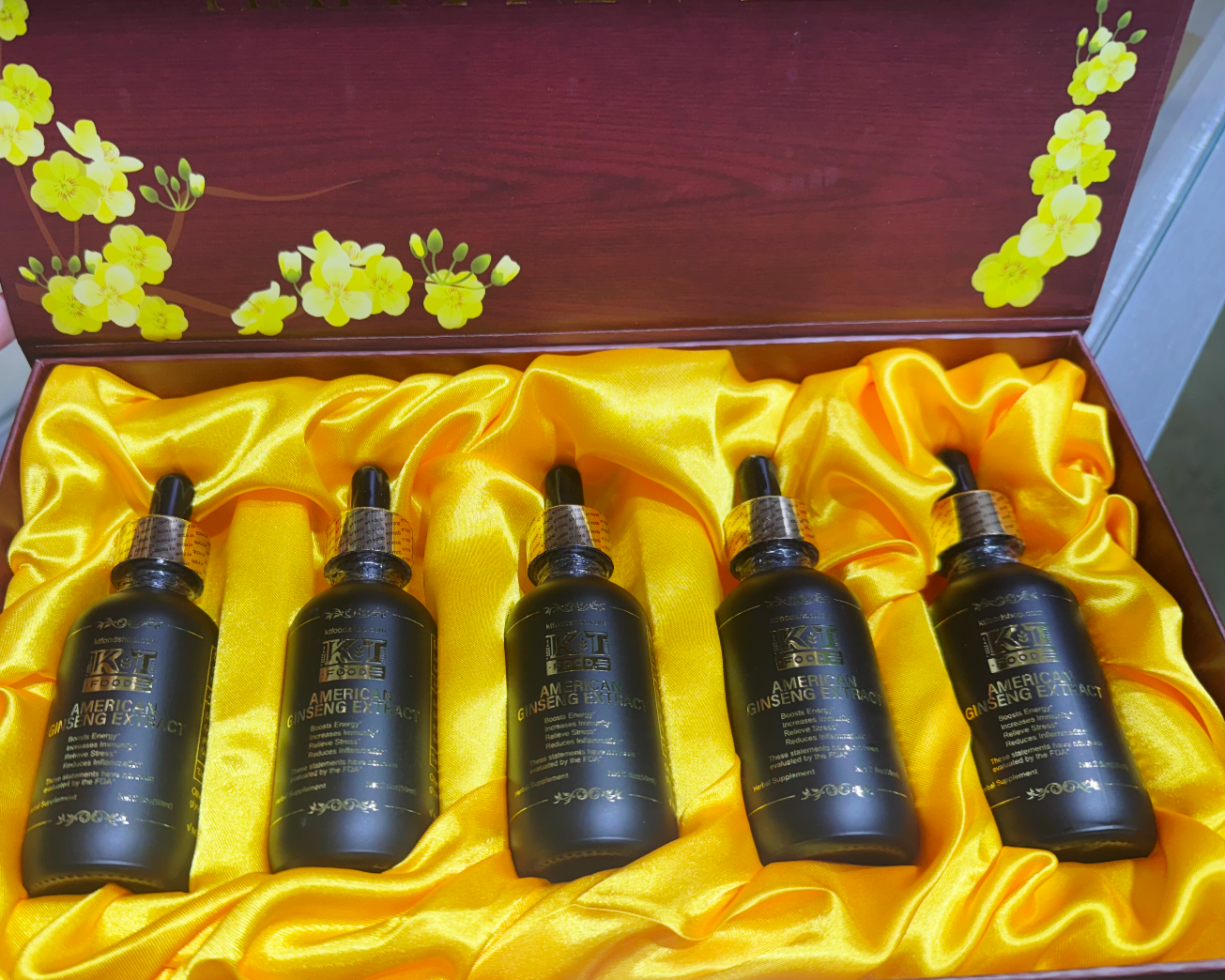 Sâm Hoa Kỳ - KT American Ginseng Extract (Set of 5) 59ml x 5 [SAM03] M ...